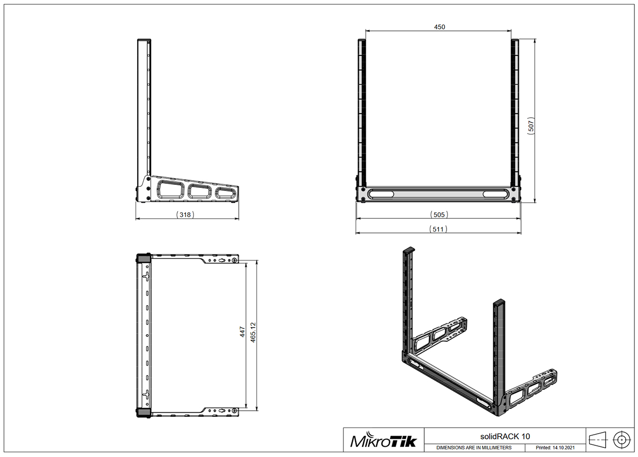MikroTik SR-10U stojak Rack 19" 10U