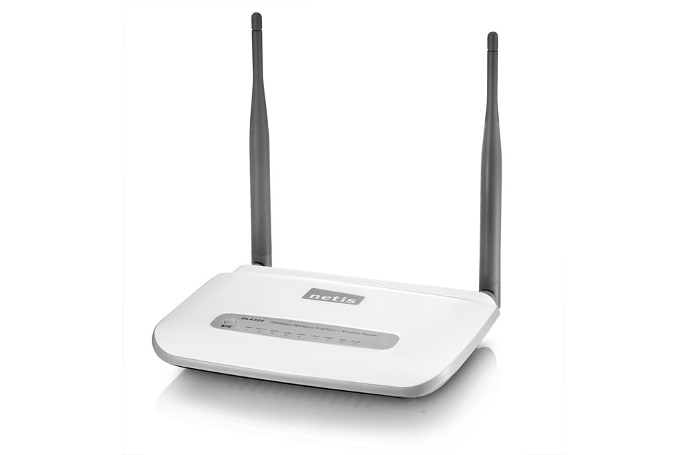 NETIS DL4322 modem ADSL2+, bezprzewodowy router 2.4GHz, 300Mb/s