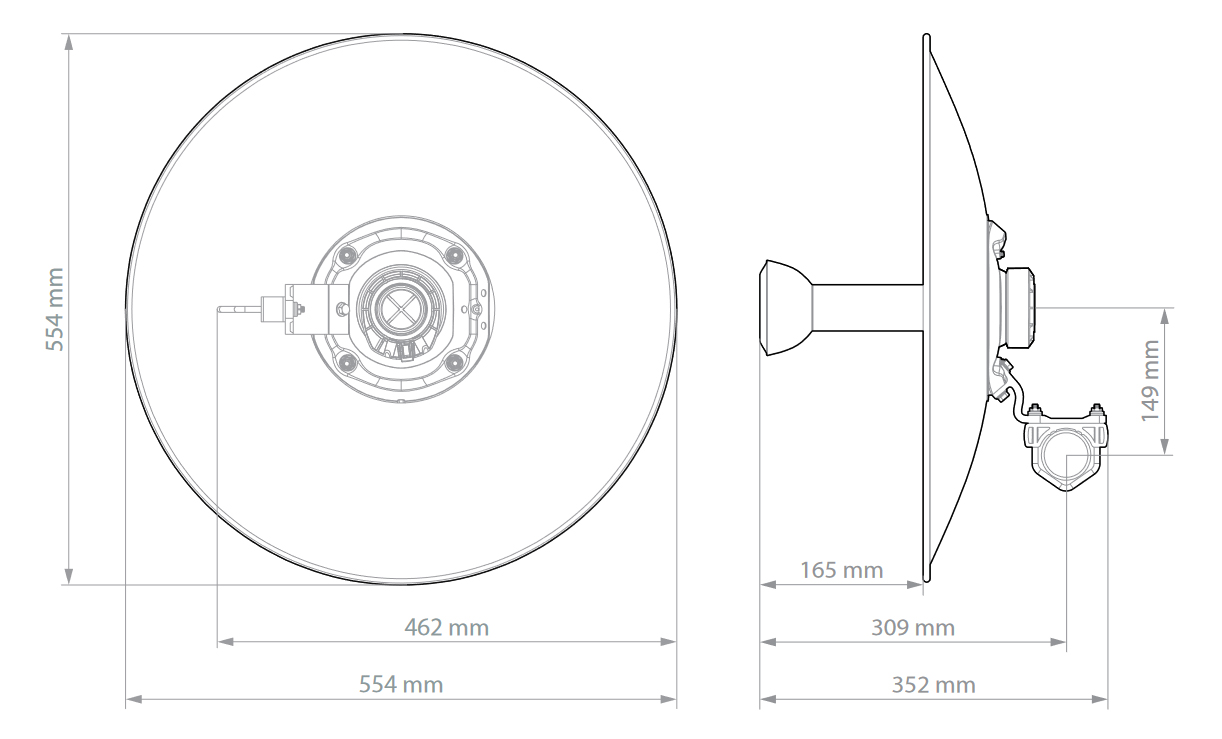 Rf Elements Std 27 Um Starterdish Um Antena 27 Dbi Do Mimosa C5x Ubiquiti Prismstation 5ac