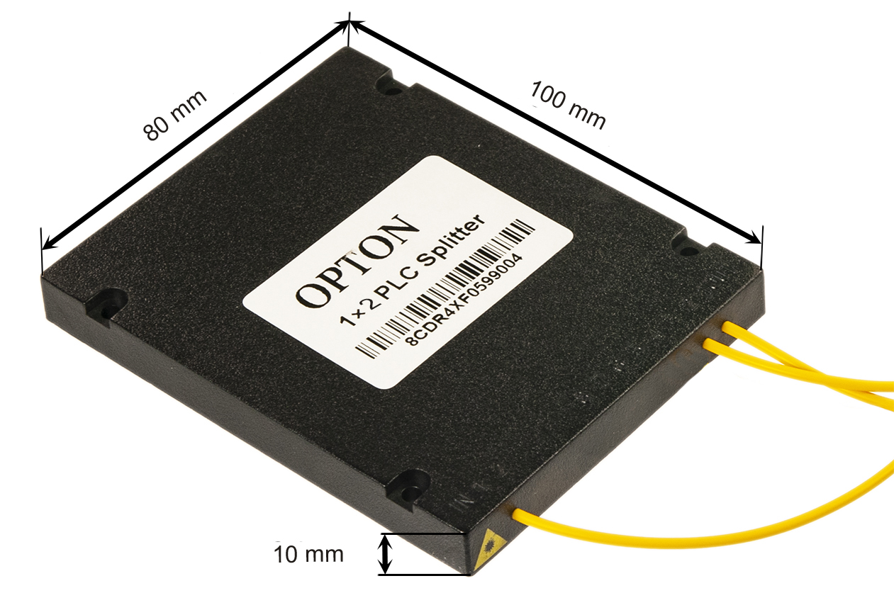 Splitter symetryczny PLC 1x2 ABS box SM 2mm 1m SC/APC