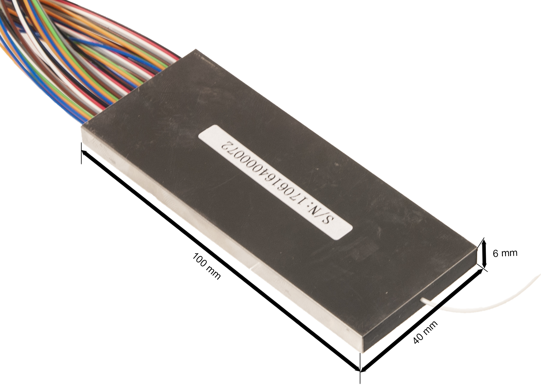 Splitter symetryczny PLC 1x64 steel box SM 0.9mm 1m SC/UPC