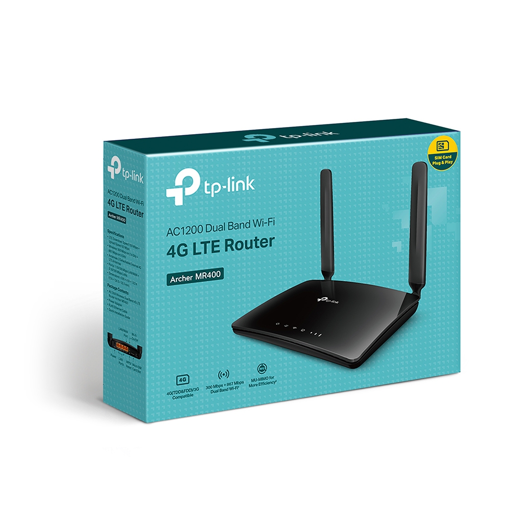 TP-Link Archer MR600 Dwupasmowy, bezprzewodowy router gigabitowy 4G ...
