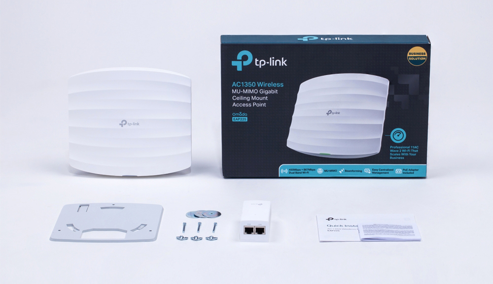 TP-Link EAP225 dwupasmowy punkt dostępowy AC1350, gigabit Ethernet