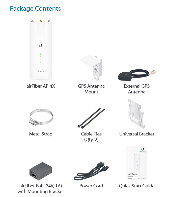 Ubiquiti AF-4X radio airFiber 4GHz, 500Mb/s, GPS